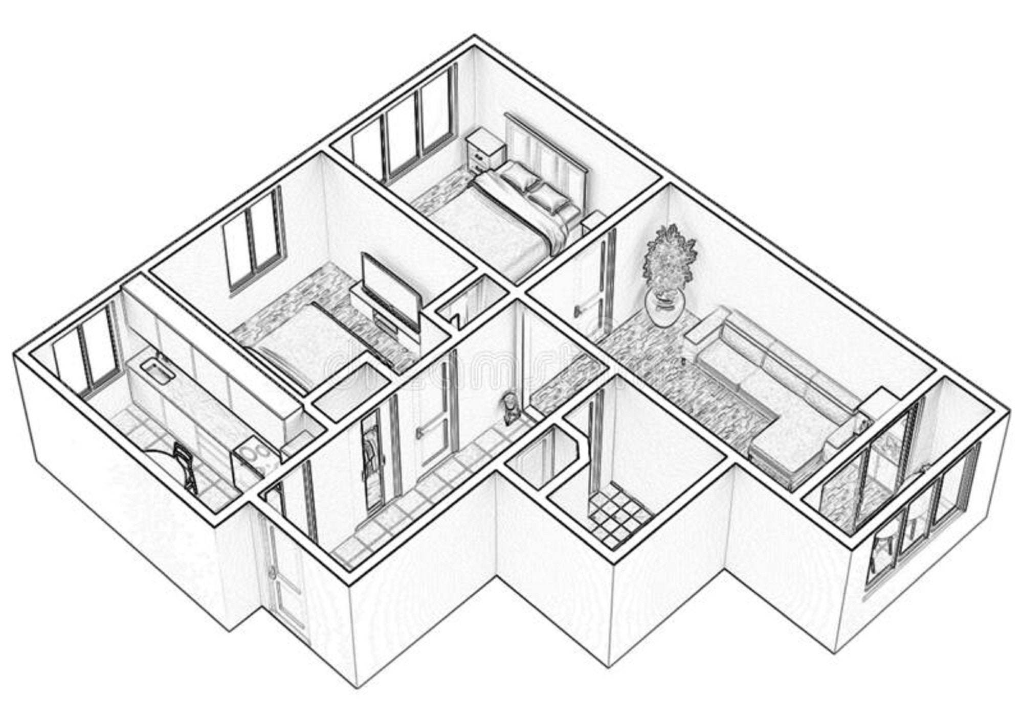 3D Sketch Perspective Grid Printable, Printable Grid, Drawing Grid ...