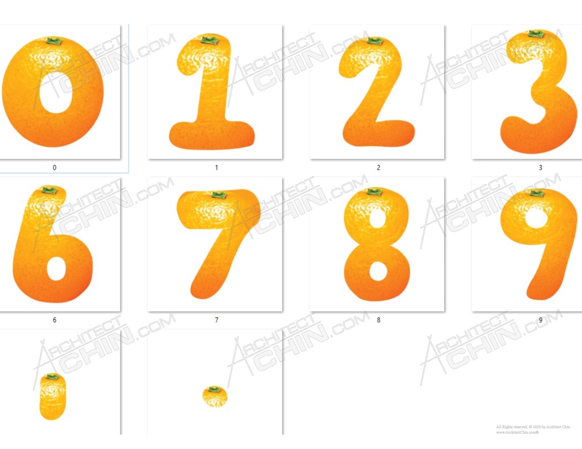 Orange Font / Orange Letters Alphabet Digital Download Printable ...