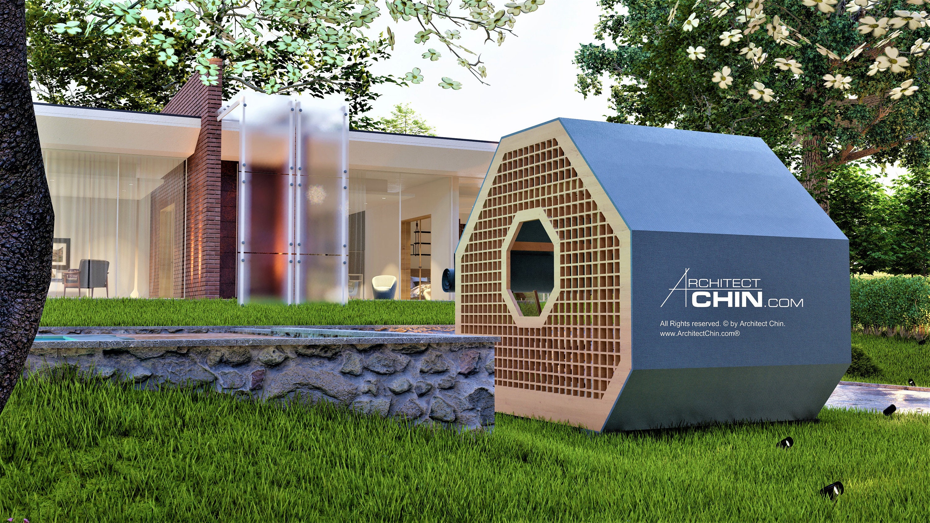Cabana Plan, 8’W X (8’ to 16’) L X 12’H, 64 to 128 SF, Gazebo Plan ...
