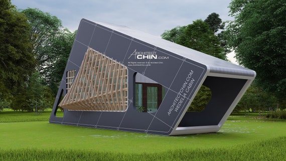 Container Cabin Plan 8' X 20' 284 SF 2 Loft Beds - Etsy