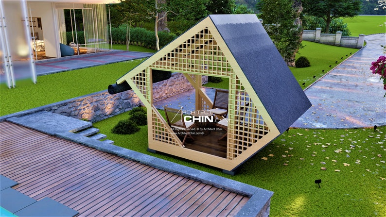 Diamond Cabana Plan, Modern Gazebo (digital Download) - Etsy