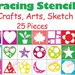Tracing Stencils, PNG, Colorful Shapes, 25 Pieces, Shape Stencils ...