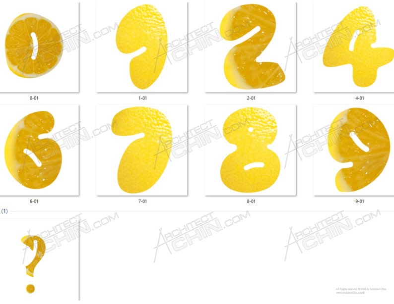Lemon Font / Letters Alphabet | Alpha Pack Digital Download | Printable ...