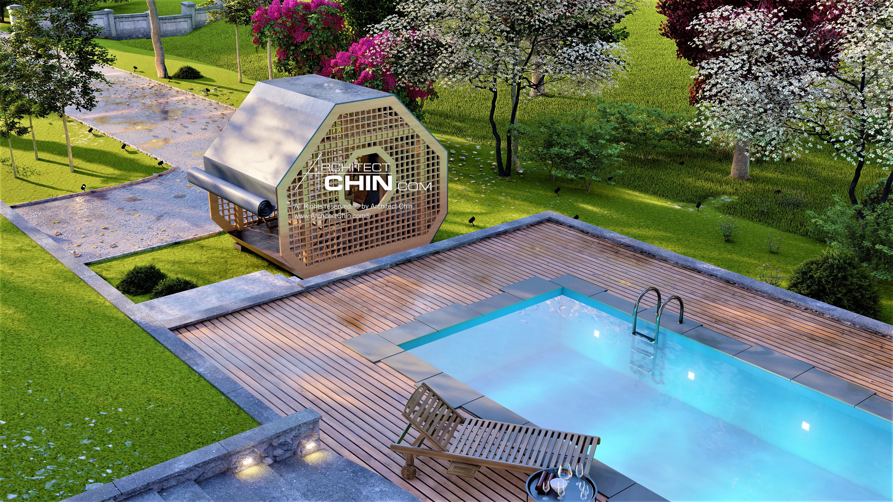 Cabana Plan, 8’W X (8’ to 16’) L X 12’H, 64 to 128 SF, Gazebo Plan ...