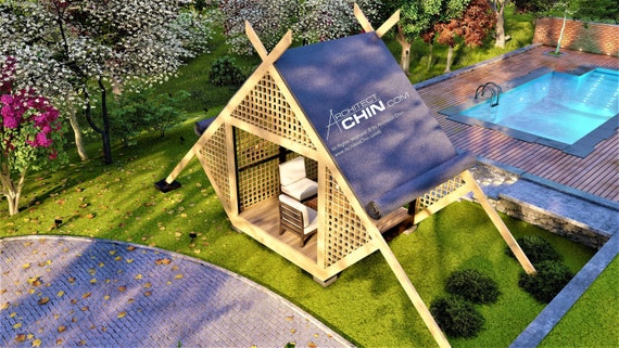 Cabana Plan 8W X 8 to 16 L X 12H 64 to 128 SF Gazebo | Etsy