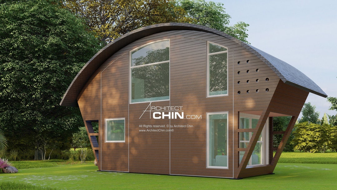 Container Cabin Plan, 8' X 20', 256 SF, 2 Levels, Cabin Plan, Tiny ...