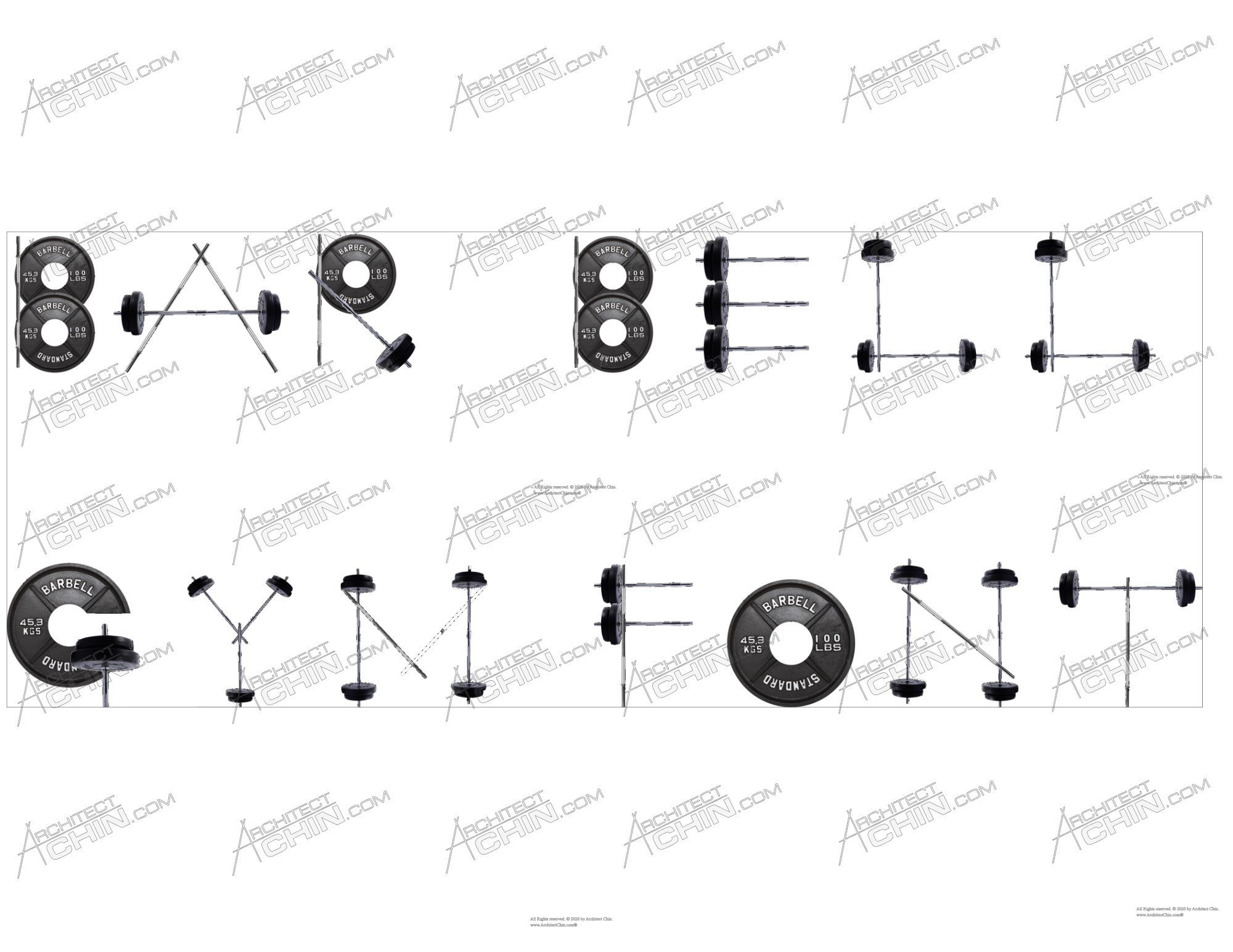 Gym Font, Gym Letters Alphabet, Workout Letters, Barbell Font, Weight ...
