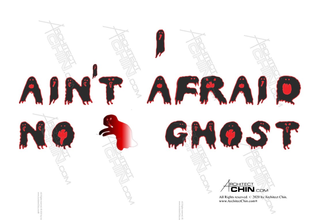 I Ain’t Afraid No Ghost Printable / PNG SVG | Digital Download / Clip ...