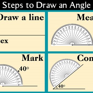 Protractors, Ruler, Geometry, Templates, Stencil, Printable, Drawing ...