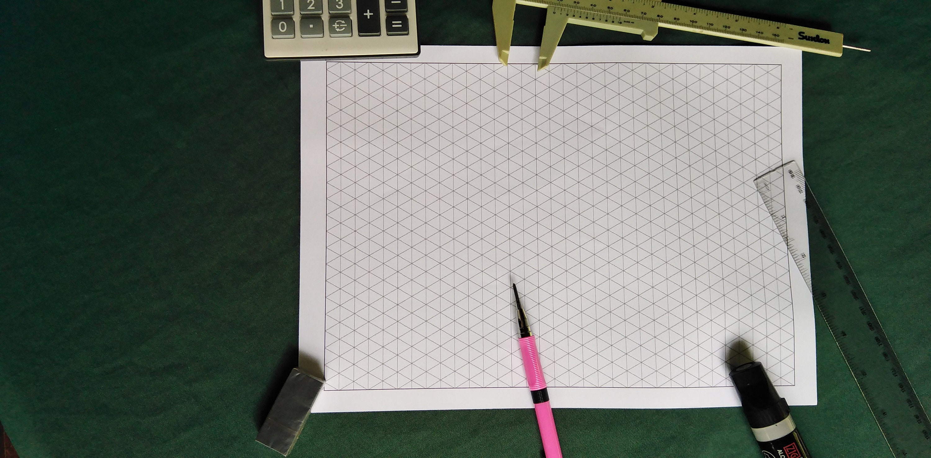 Isometric Grid Printable Template, Isometric Printable Grid, Drawing ...