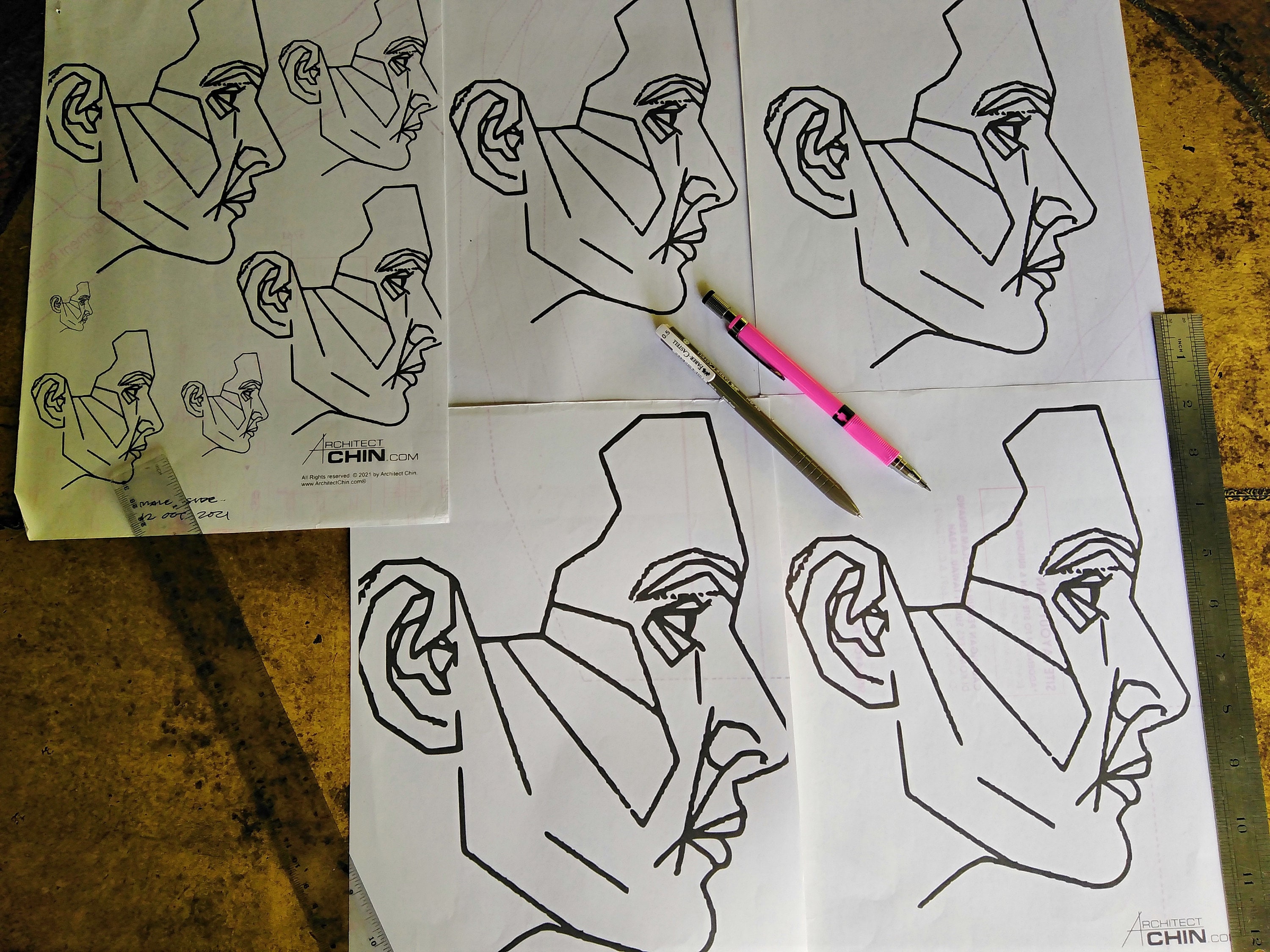 Male Face Template, Male Face Ratio, Male Face Grid, Side Face Template ...