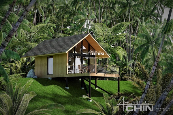 A Frame Cabin House Plans With Loft 16x30 Cottage Building - Etsy Canada