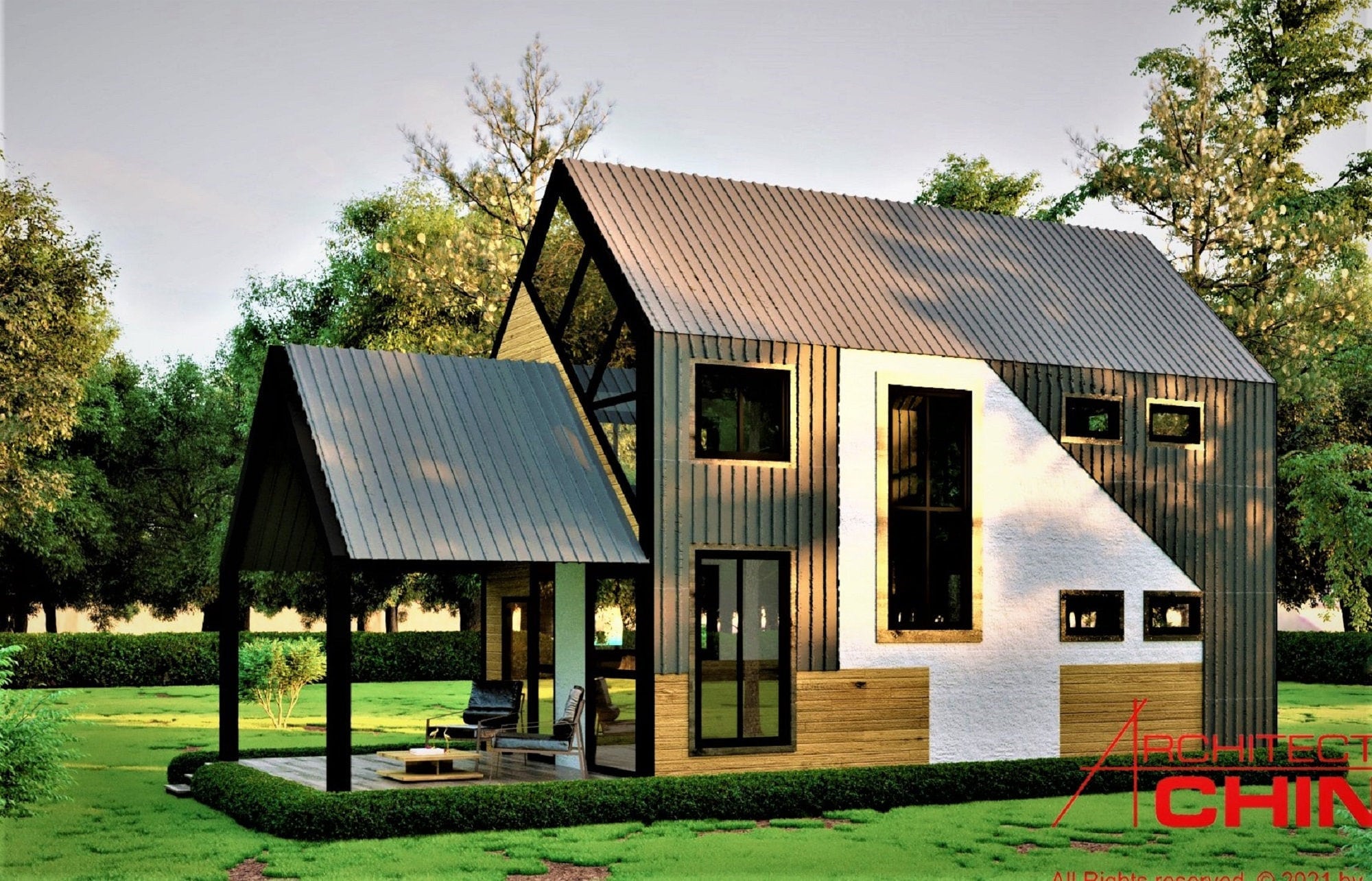 Tiny House Plans 16' X 44' 768 SF 2 Beds Tiny - Etsy