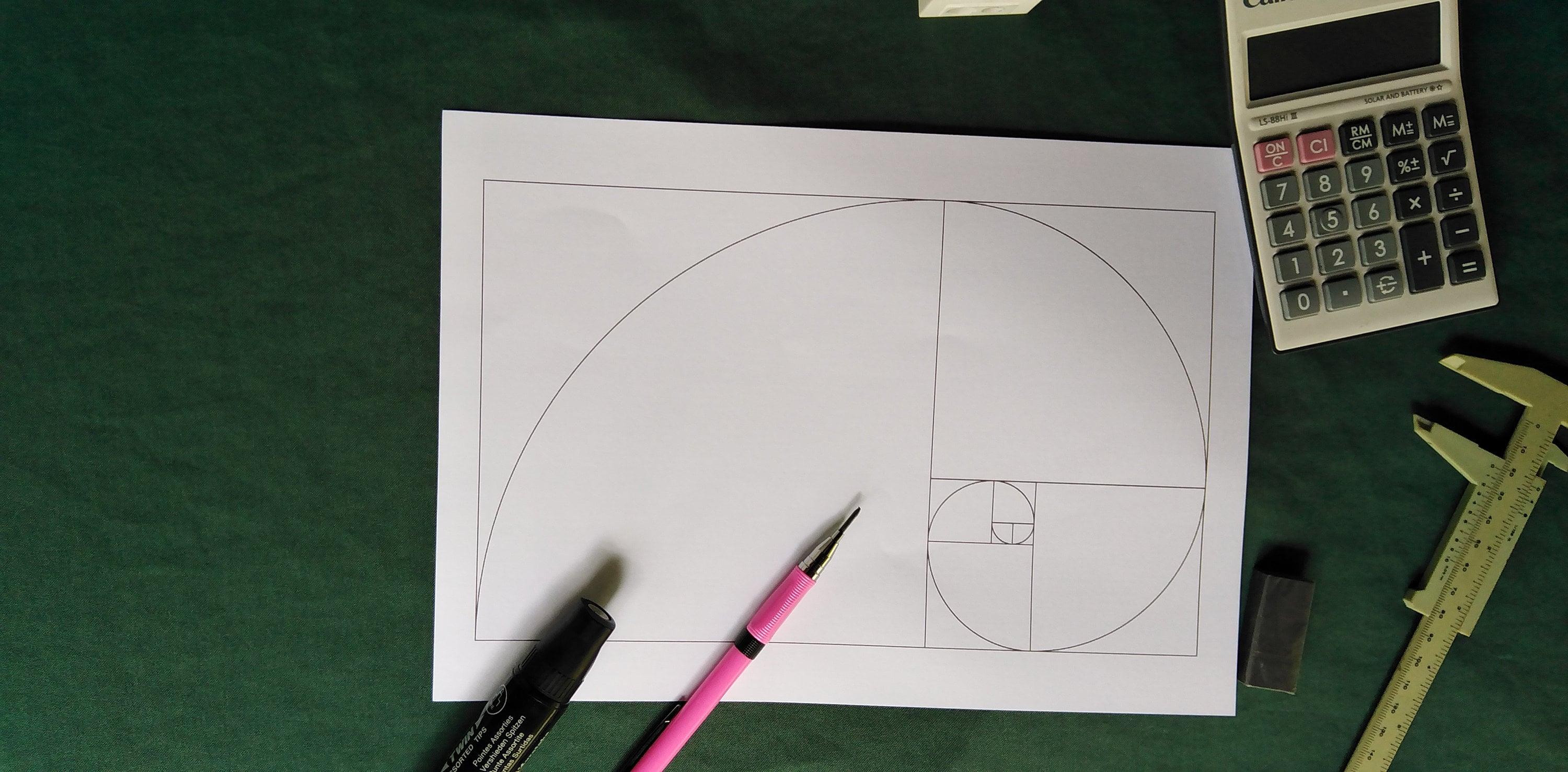 Golden Ratio Grid Printable Template, Fibonacci Printable Grid, Drawing ...