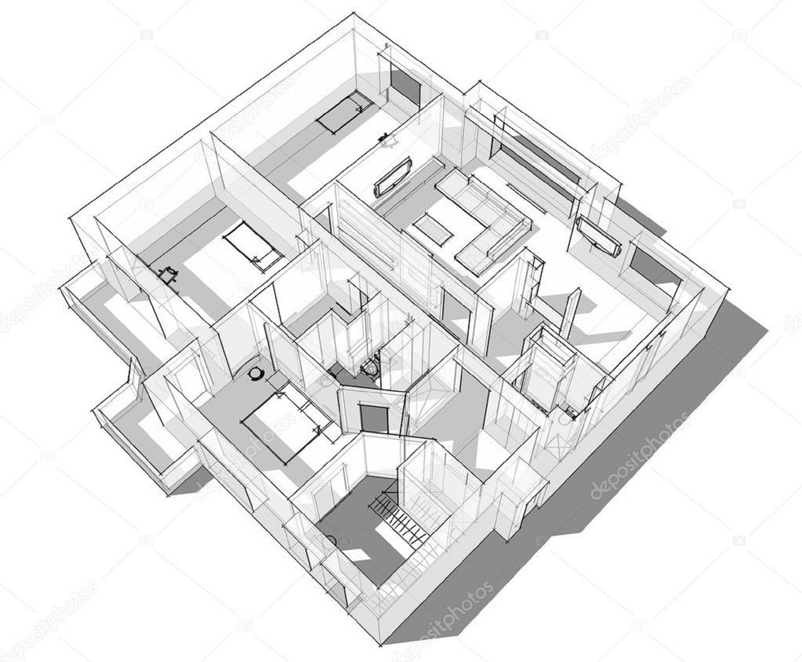 3D Sketch Perspective Grid Printable, Printable Grid, Drawing Grid ...