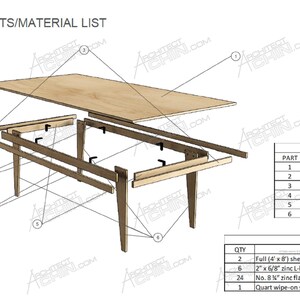 Plywood Ping Pong / Dining Table, Furniture Blueprints, Ping Pong Table ...