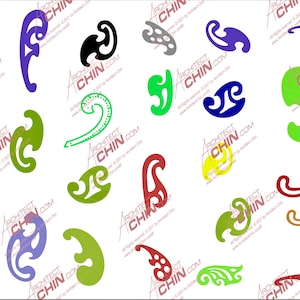 French Curves, 21 Pieces Curve Rulers, Templates, Printable, Drawing ...