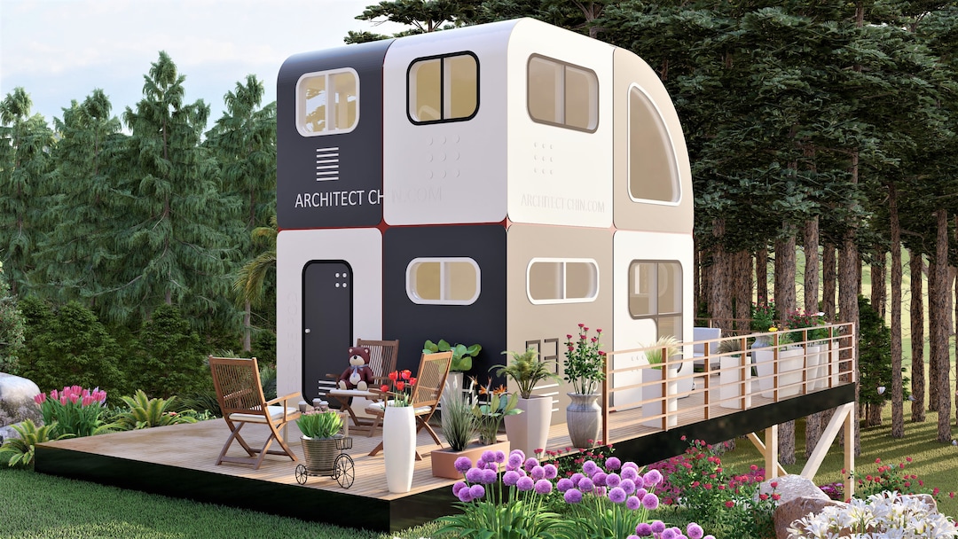 Mobile Home, Caravan, Cottage Plan, 12' X 16'x 16’ H, 288 SF, Living ...