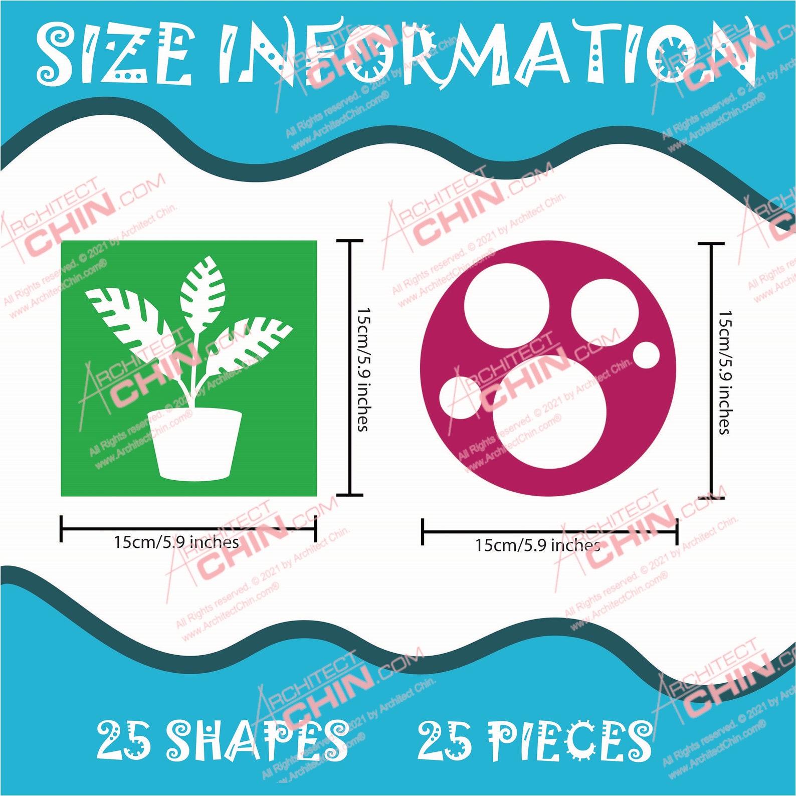 Tracing Stencils, PNG, Colorful Shapes, 25 Pieces, Shape Stencils ...