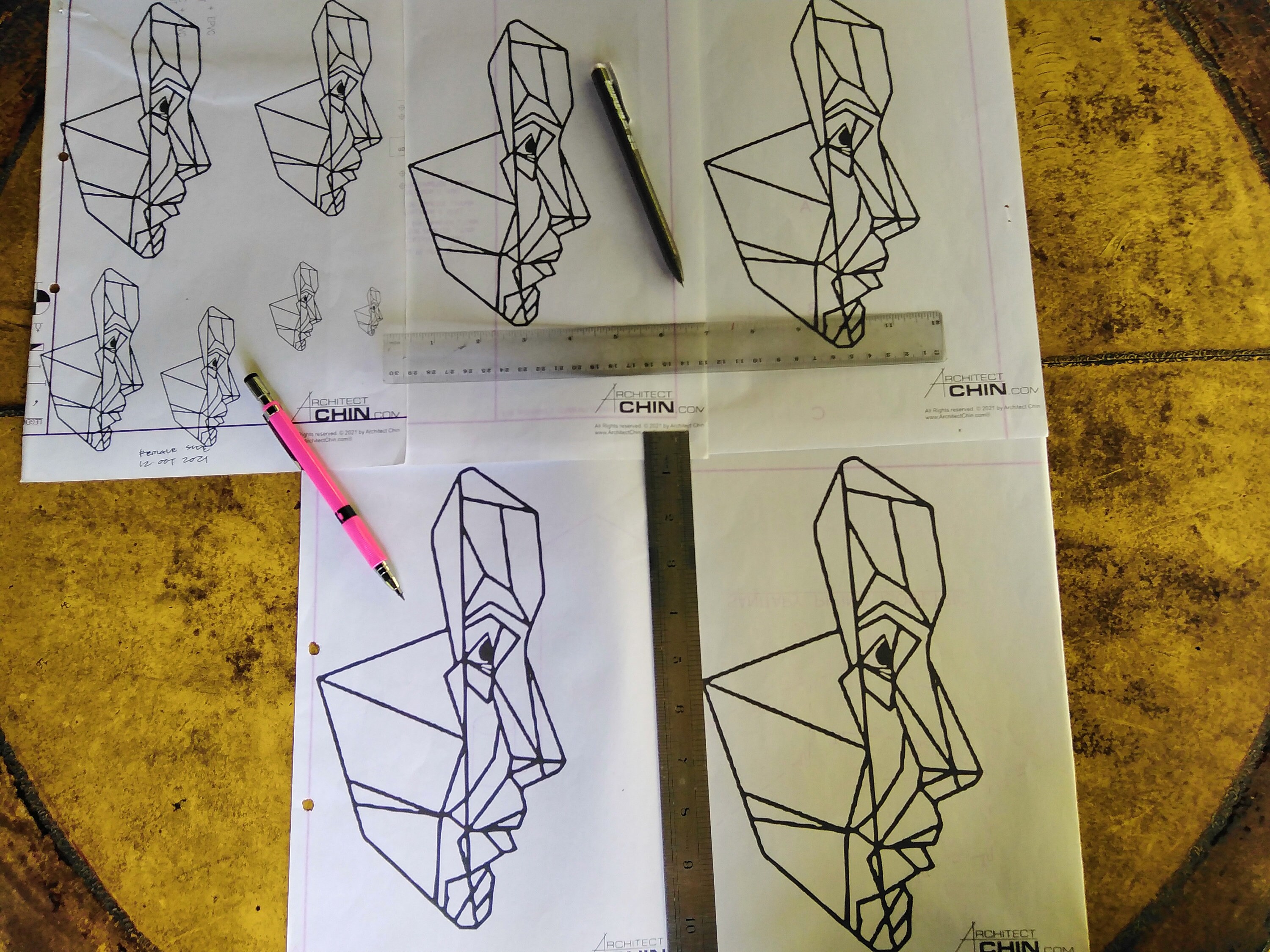 Female Face Template, Female Face Ratio, Female Face Grid, Side Face ...