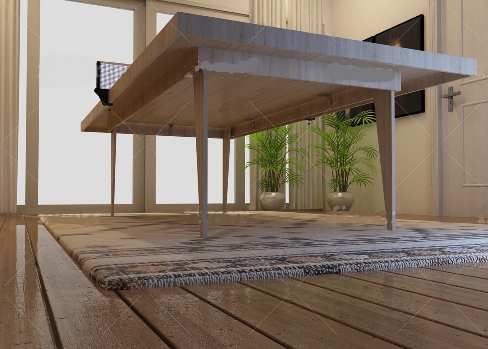 Plywood Ping Pong / Dining Table, Furniture Blueprints, Ping Pong Table ...
