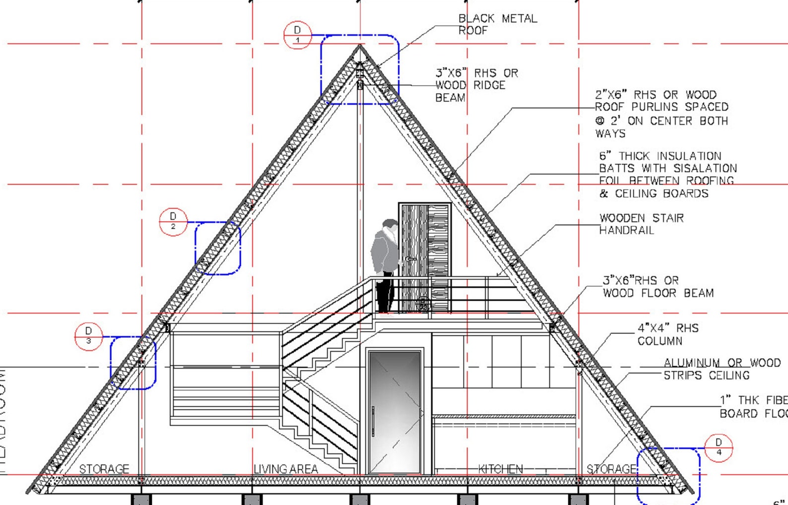 A Frame House, DIY House Plan, 32’ X 54’, 1,1600 SF, 3 Bed, Tiny House ...