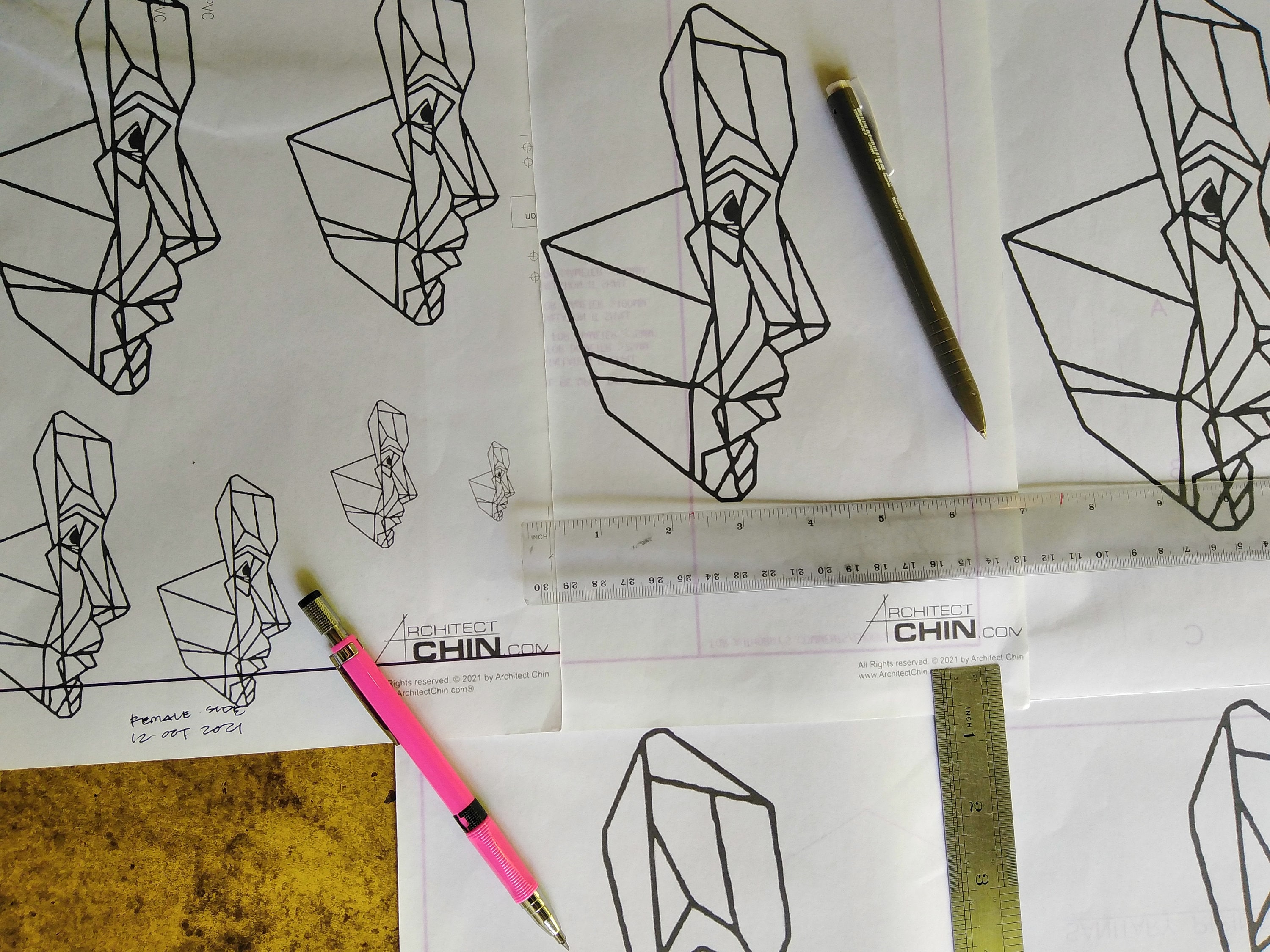 Female Face Template, Female Face Ratio, Female Face Grid, Side Face ...