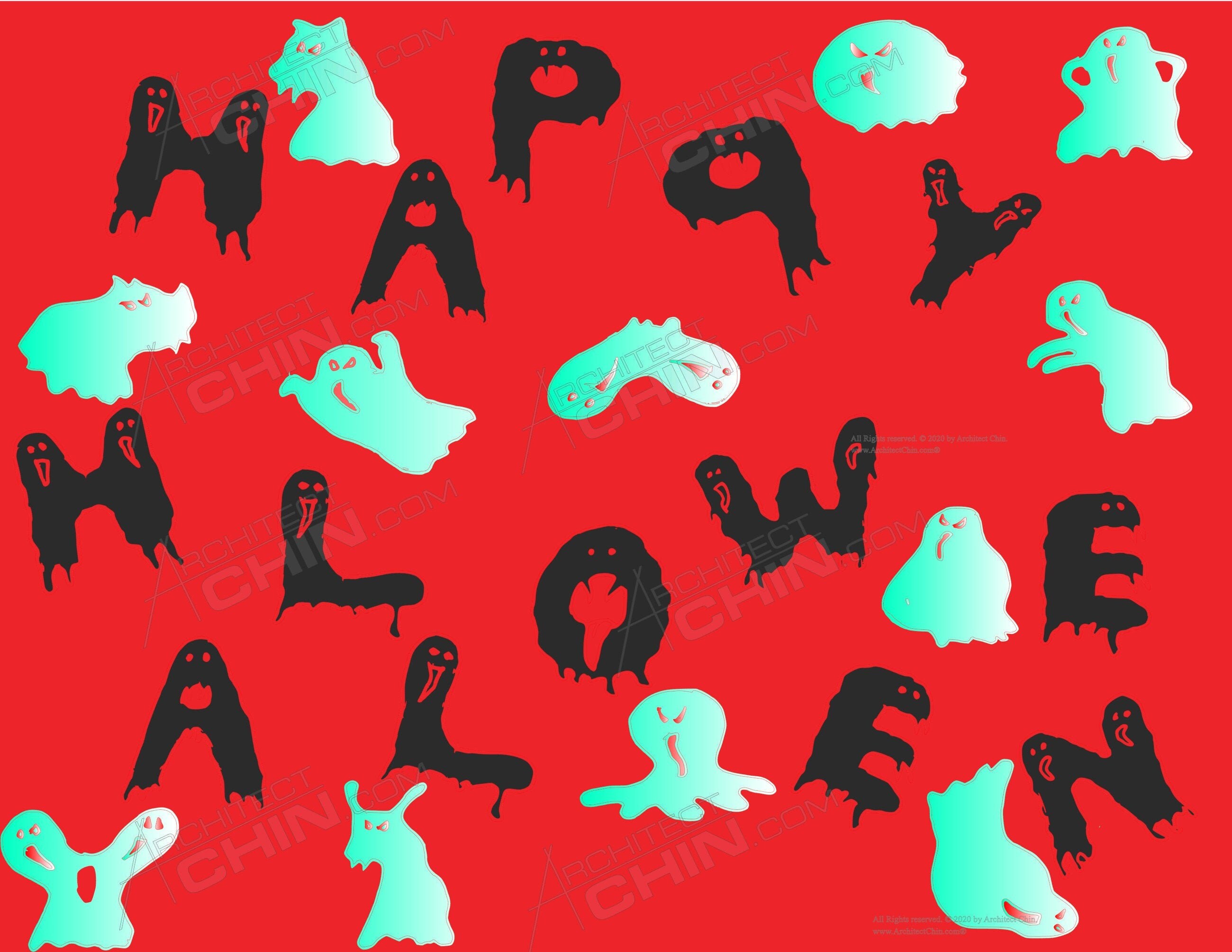 Happy Halloween Red Poster / PNG & SVG Design | Digital Download / Clip ...