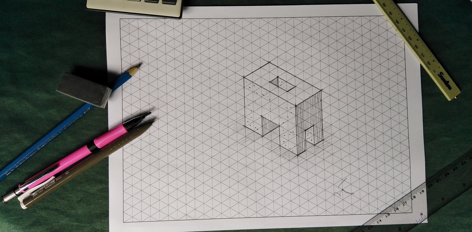 Isometric Grid Printable Template, Isometric Printable Grid, Drawing ...