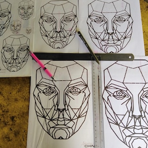 Male Face Template, Male Face Ratio, Male Face Grid, Front Face ...