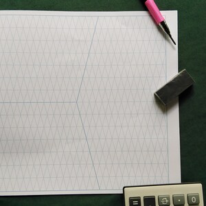 3D Sketch Perspective Grid Printable, Printable Grid, Drawing Grid ...