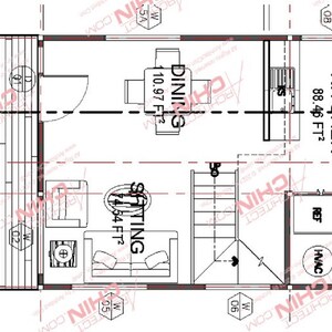 Tiny House Plans, 16' X 44', 768 SF, 2 Beds, Tiny House, Cabin Plans ...