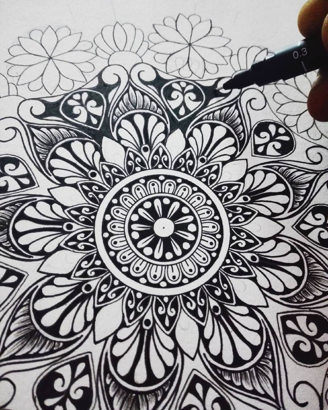 Circular Grid Printable, Circular Printable Grid, Round Drawing Grid ...