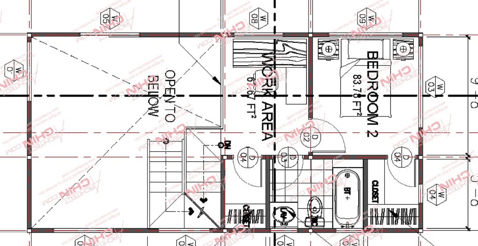 Tiny House Plans 16' X 44' 768 SF 2 Beds Tiny | Etsy