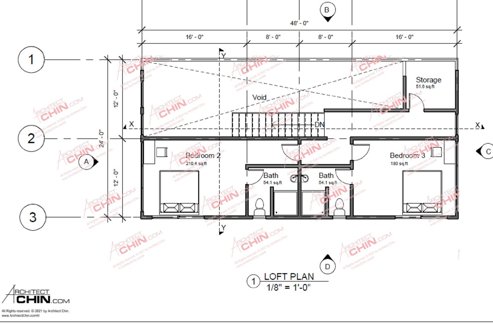 Small House Plans, 24’ X 48’, 1,824 SF, 4 Beds, Cabin Plans, Tiny House ...