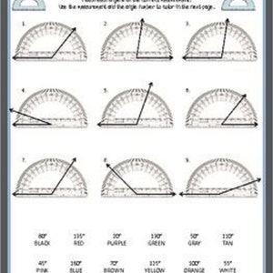 Protractors, Ruler, Geometry, Templates, Stencil, Printable, Drawing ...