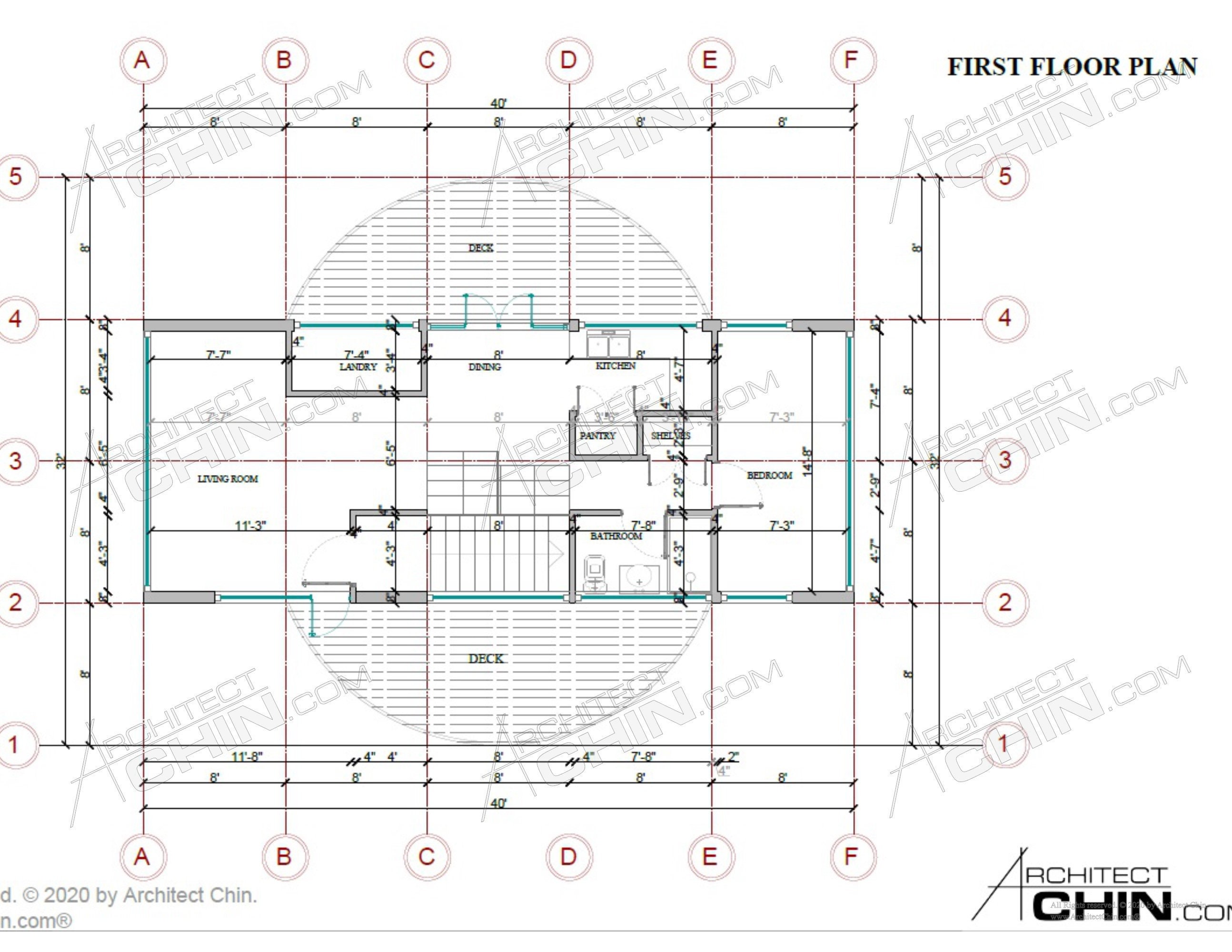 Small House Plans 16 X 40 1024 SF 1 Bed Cabin Plans | Etsy