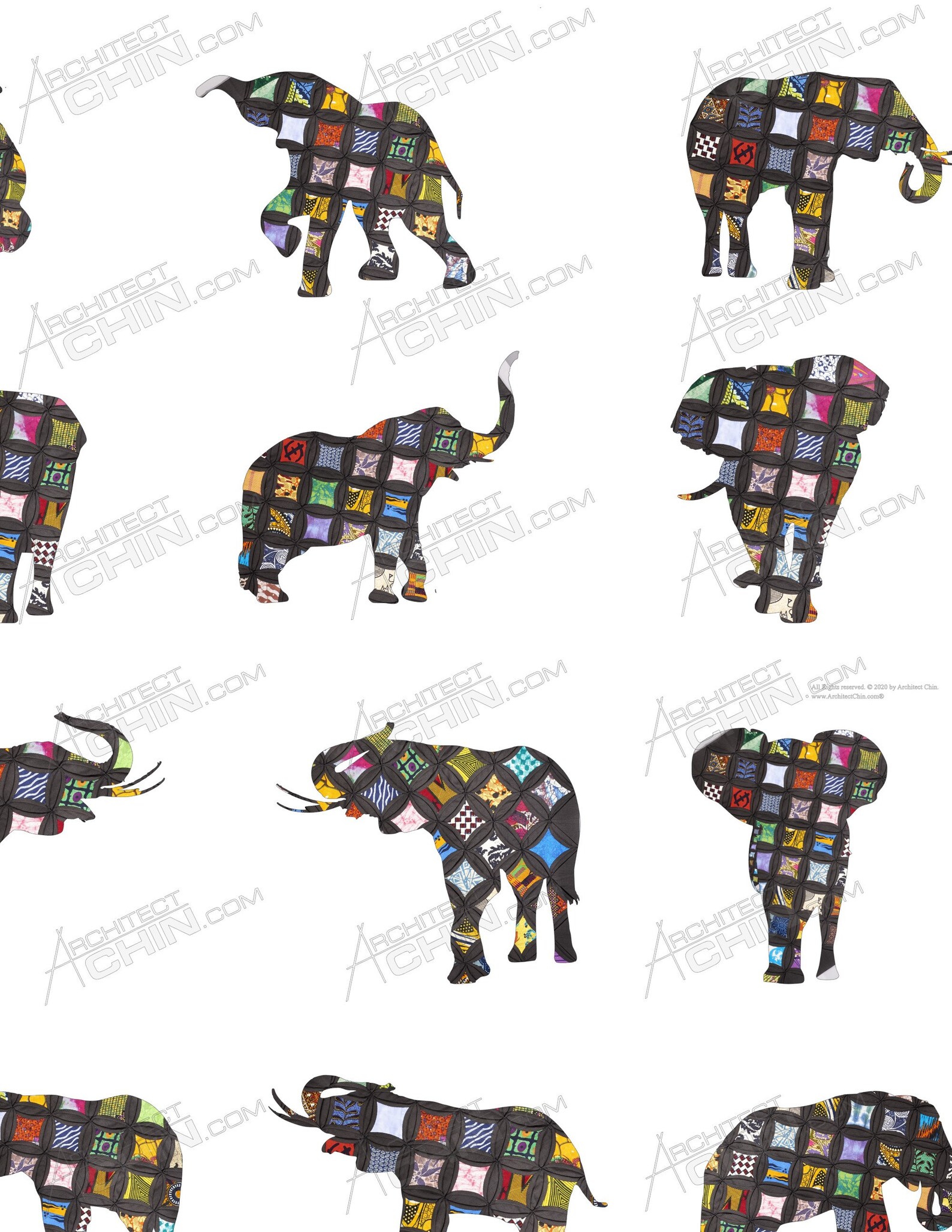 Elephant Silhouette, Printable, Digital Download, Elephant Clip Art ...