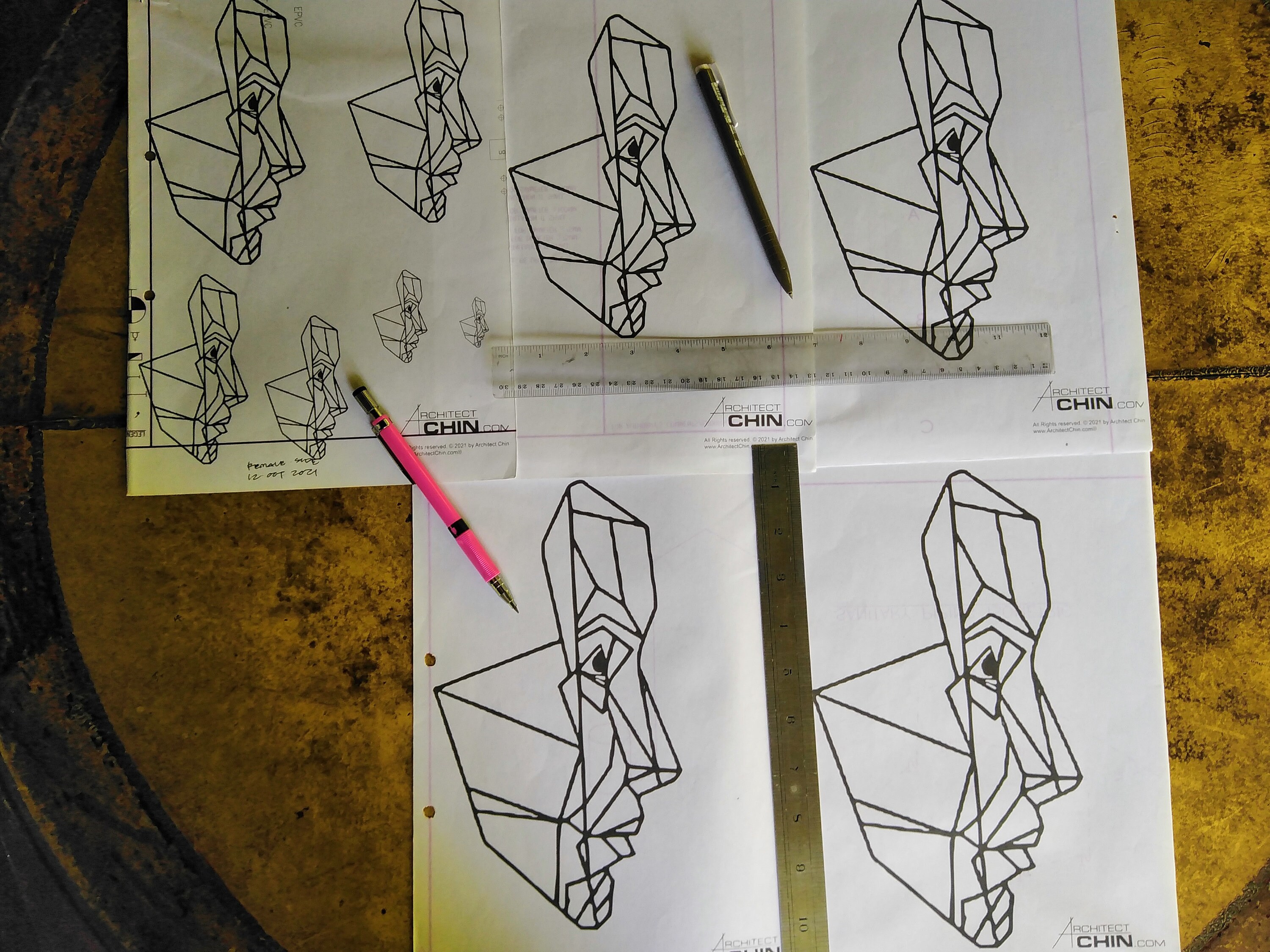 Female Face Template, Female Face Ratio, Female Face Grid, Side Face ...