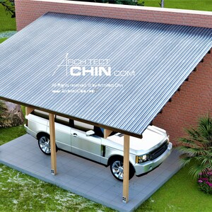 Pergola, Car Porch, 8’ W X 16’ L X 8’6”H, Cabana Plan, Gazebo Plan ...