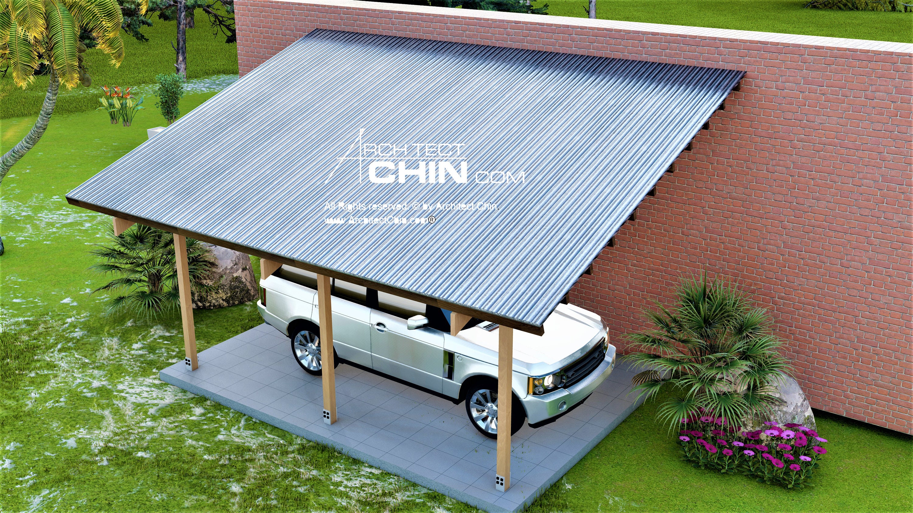 Pergola Car Porch 8 W X 16 L X 86H Cabana Plan Gazebo - Etsy