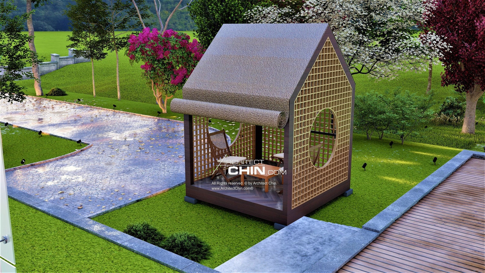 Cabana Plan, 8’W X (8’ to 16’) L X 12’H, 64 to 128 SF, Gazebo Plan ...