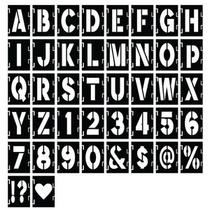 5 Inch Letter Stencils, Symbols, Numbers, Craft Stencils, Templates, 42 ...