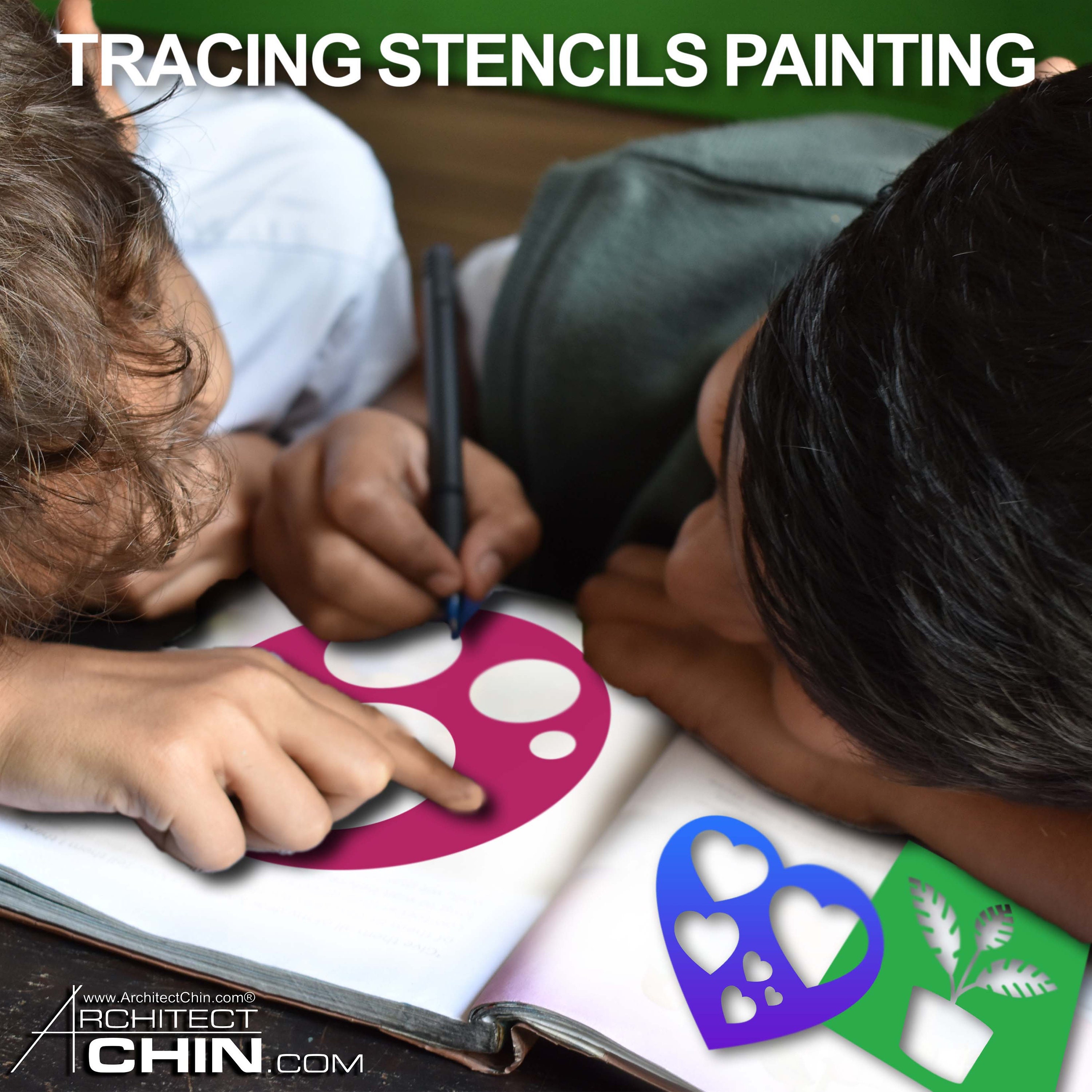 Tracing Stencils, PNG, Colorful Shapes, 25 Pieces, Shape Stencils ...