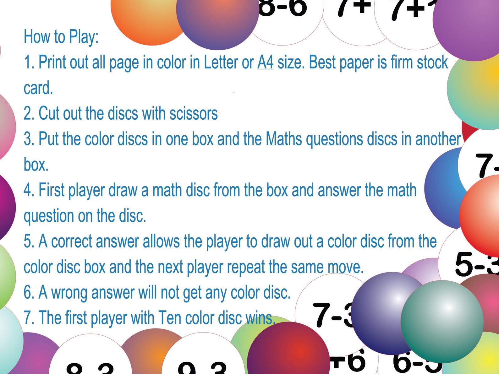 Math Games for Kids, Math Fun Game, Add & Subtract, 100 Pieces, Age 6 ...