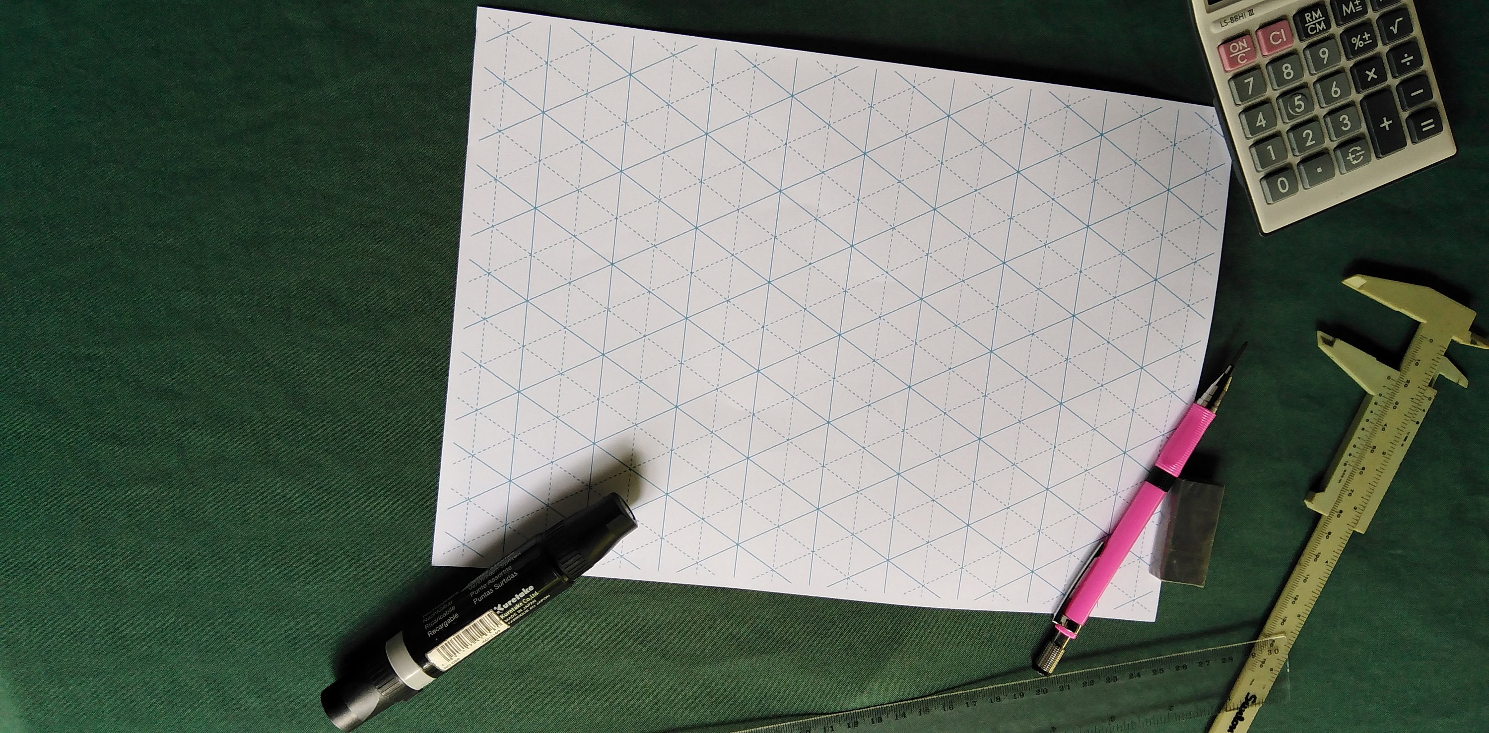 Isometric Grid Printable Template, Isometric Printable Grid, Drawing ...