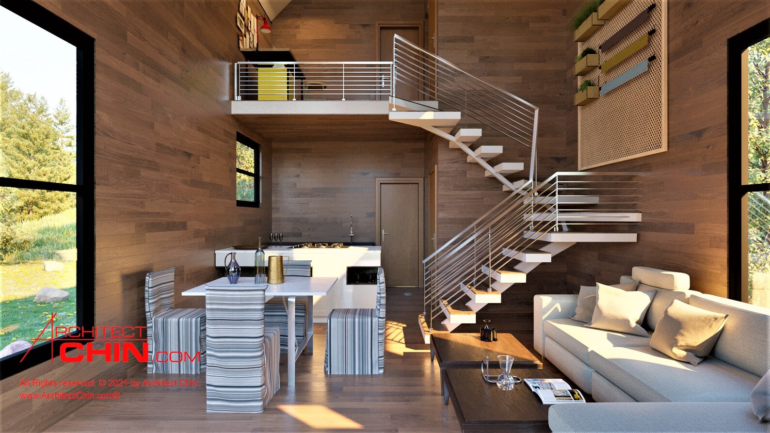 Tiny House Plans 16' X 44' 768 SF 2 Beds Tiny - Etsy