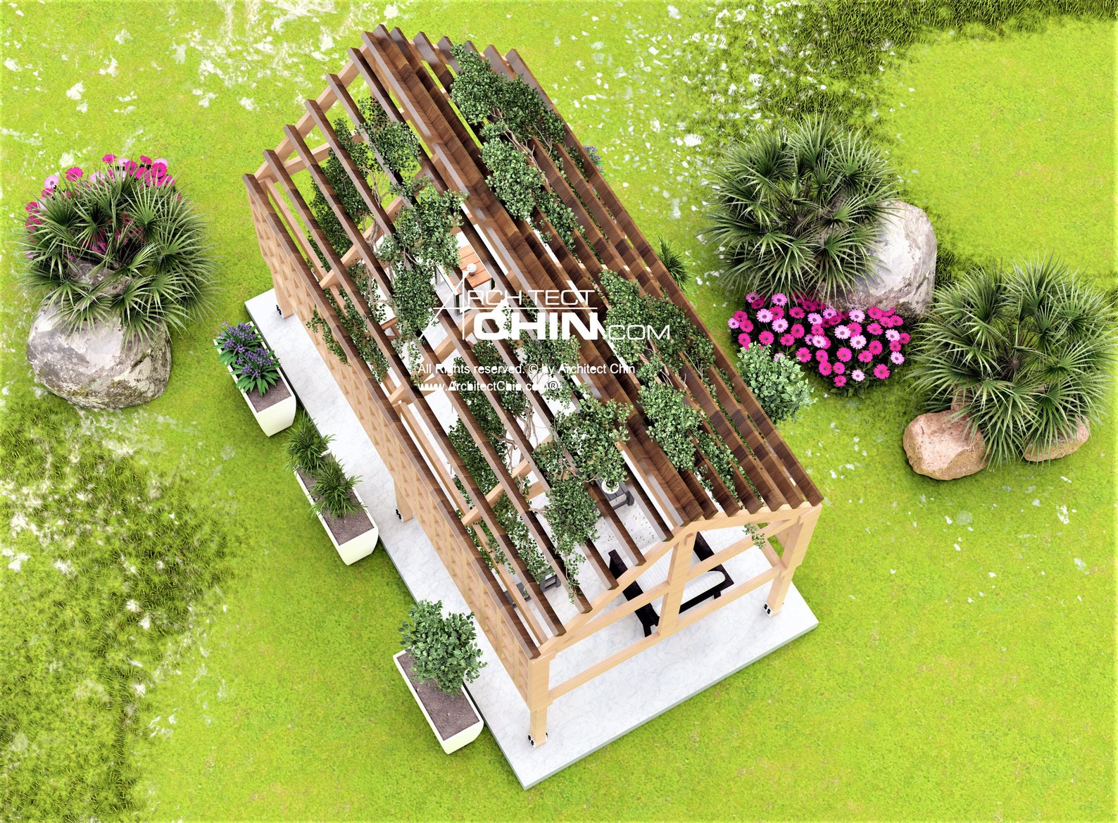 Pergola Car Porch 8 W X 16 L X 86H Cabana Plan Gazebo - Etsy