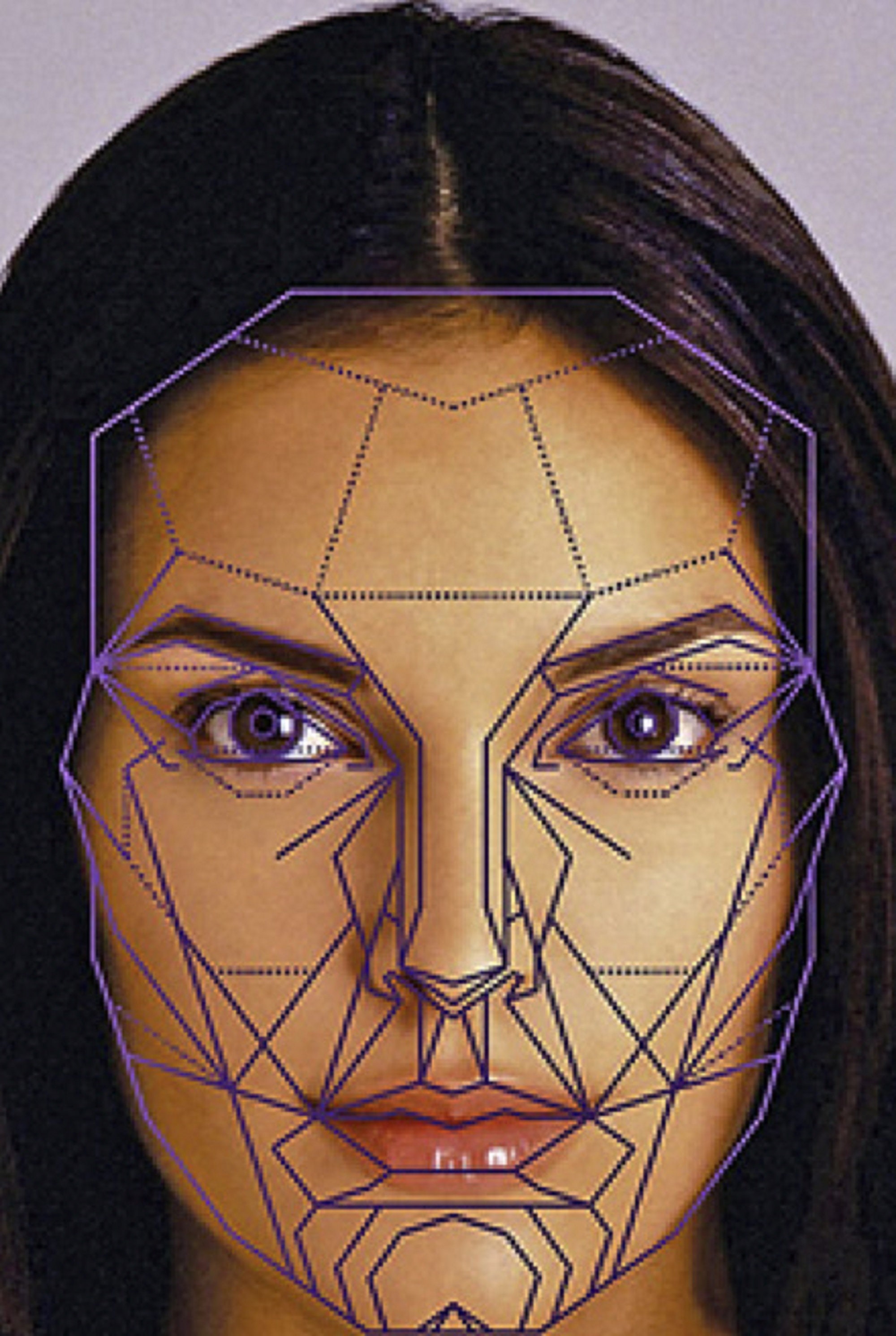 Female Face Template, Female Face Ratio, Female Face Grid, Front Face ...