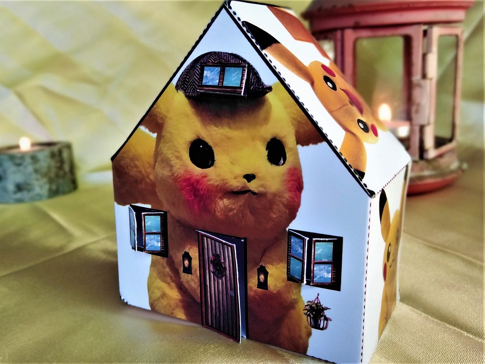 DIY Doll House, Origami, Toy House, Pokémon Doll House, Pikachu Paper ...